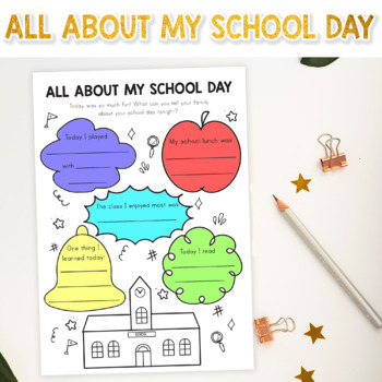 All about my school day - Fun worksheet activity - Little Smart Fox