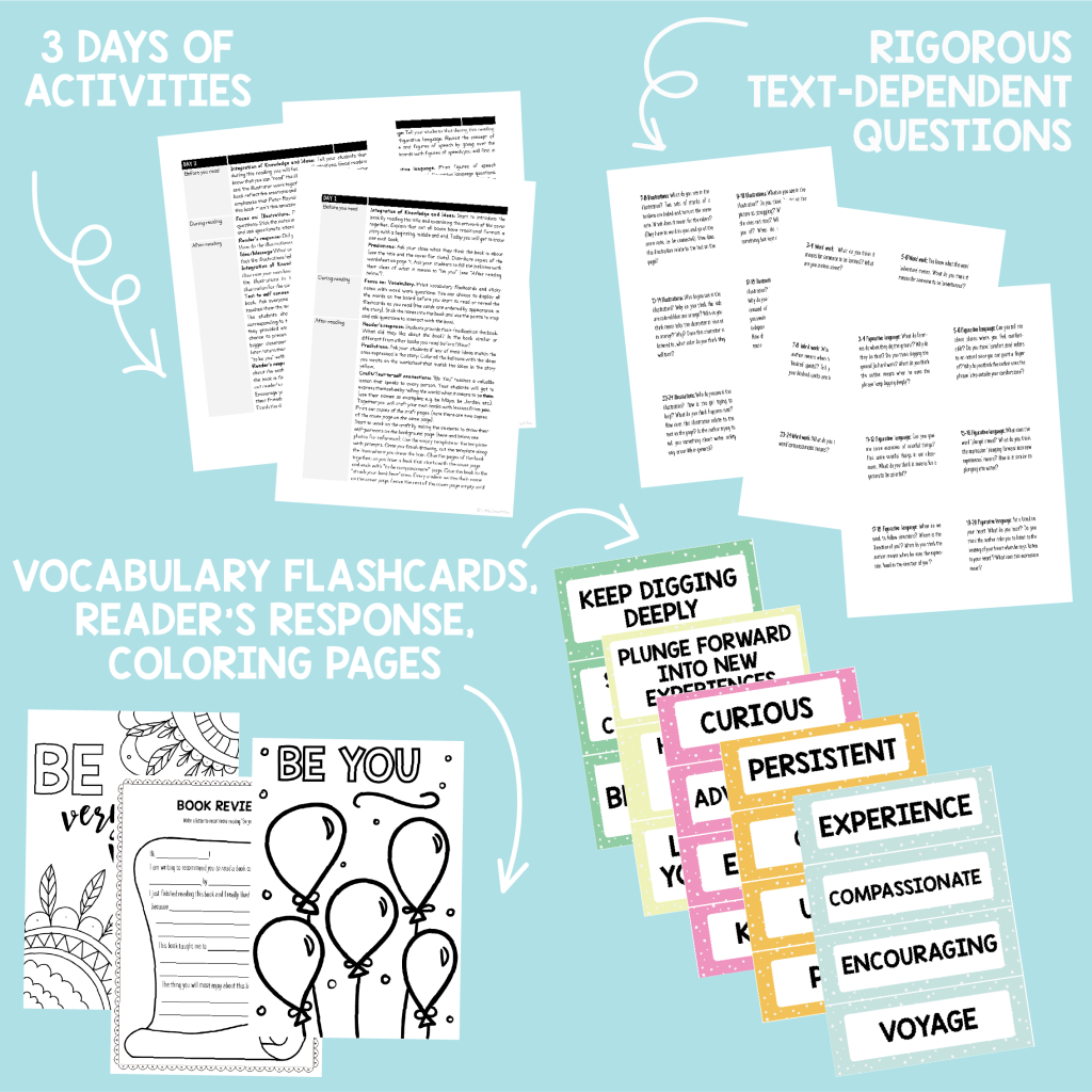 Be You Peter Reynolds Activities: Discussion Questions, Writing Craft ...