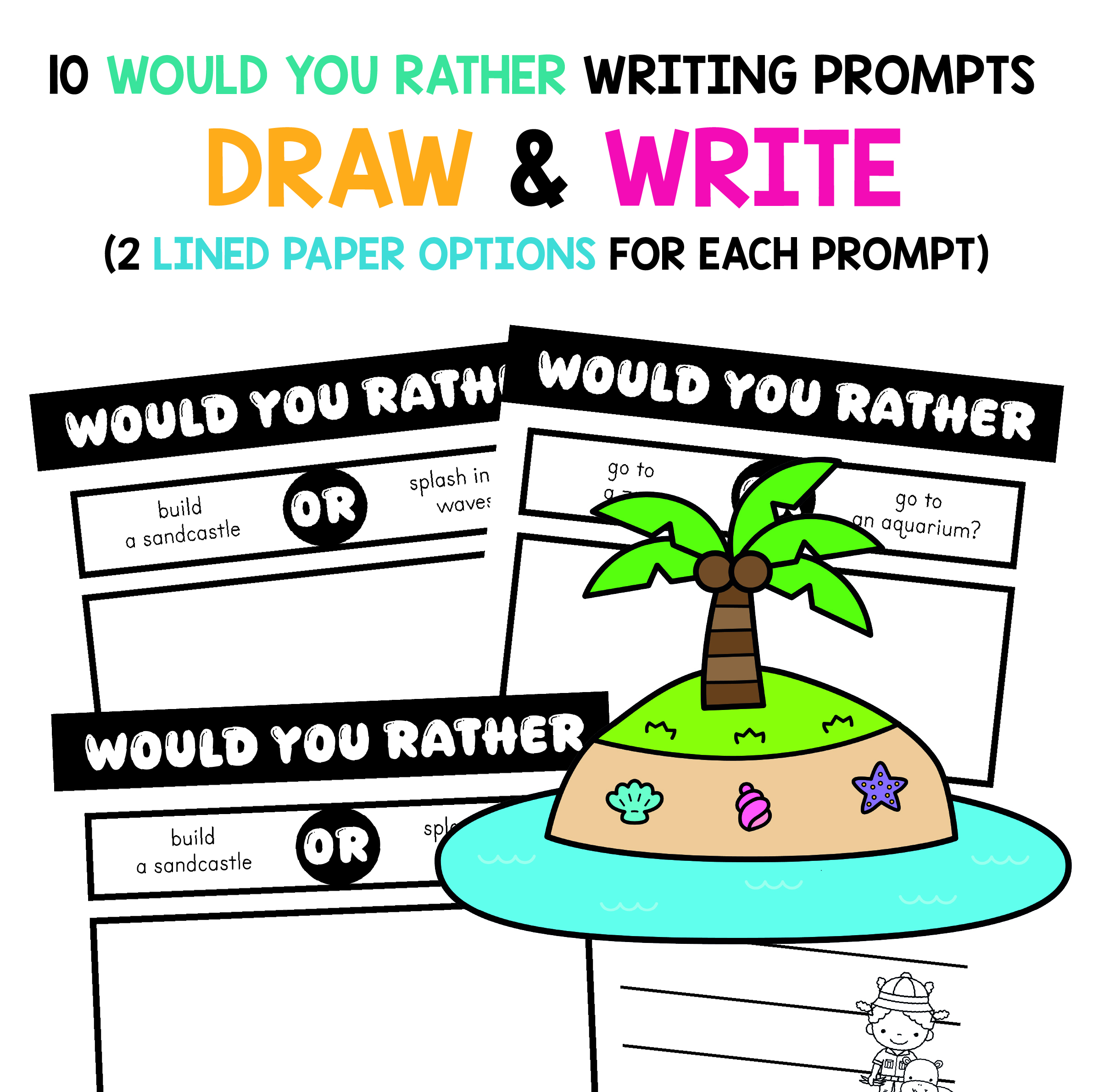 Would you rather Summer questions for 1st grade - Summer writing ...