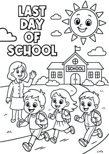 Last Day of School Coloring Page and Word Search | Welcome Summer ...