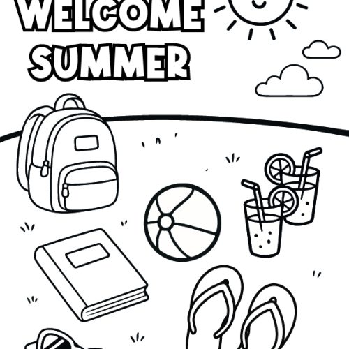 Last Day of School Coloring Page and Word Search | Welcome Summer ...